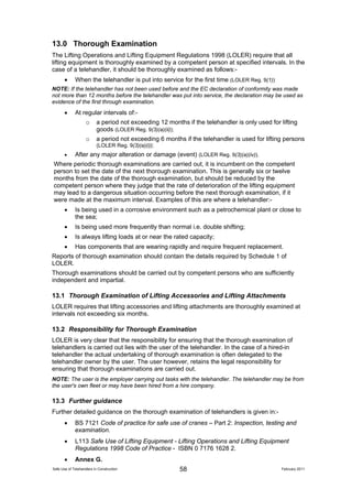 The Safe use of Telehandlers In Construction 110210 A | PDF