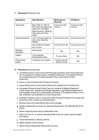 The Safe use of Telehandlers In Construction 110210 A | PDF