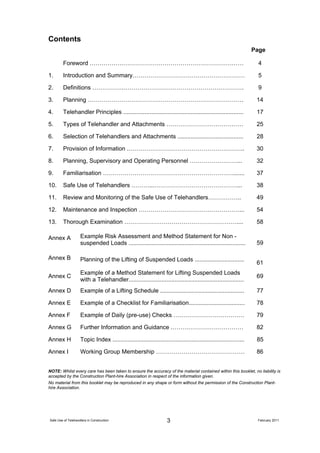 The Safe use of Telehandlers In Construction 110210 A | PDF