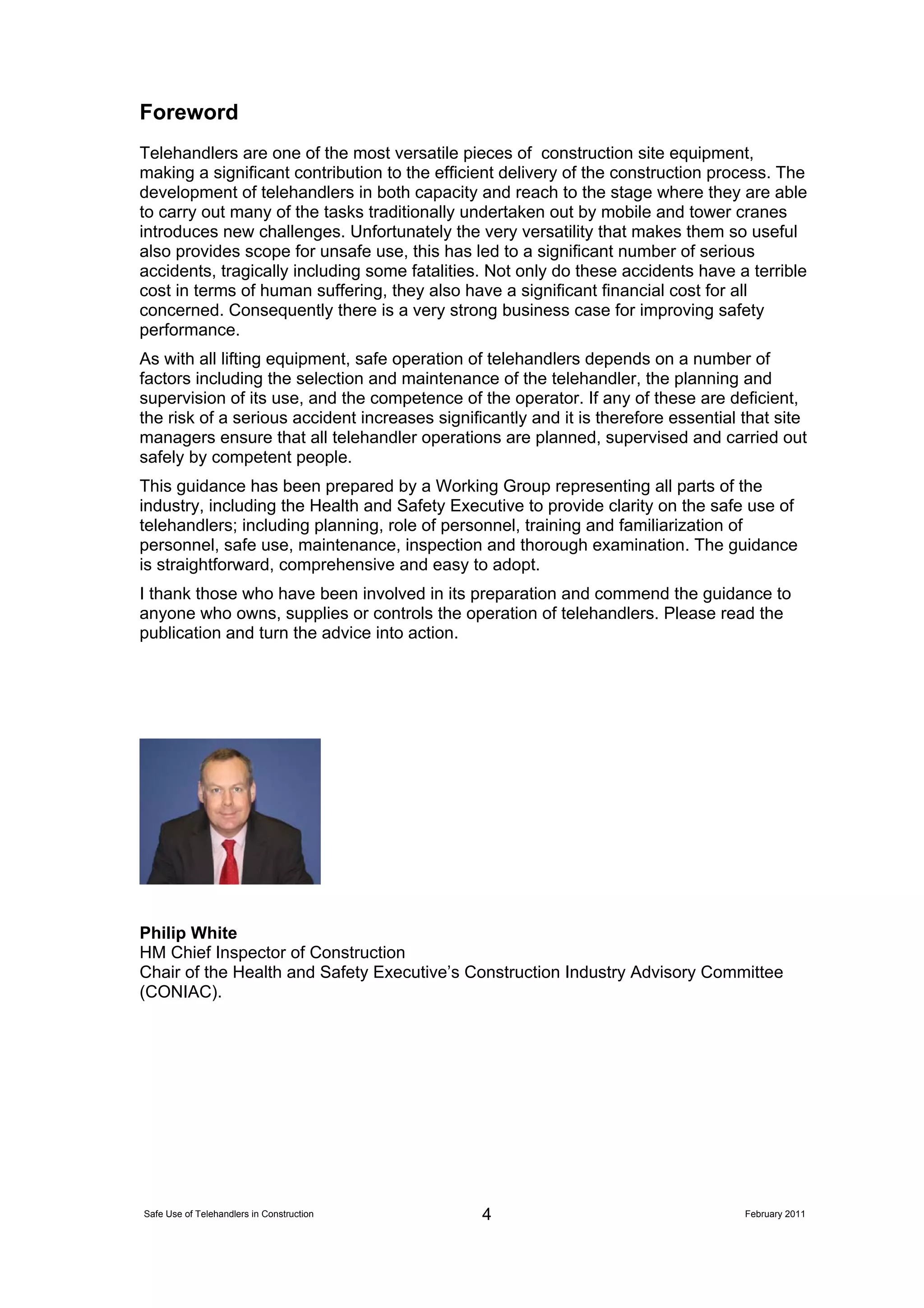 Sfpsg the safe use of telehandlers in construction 110210 a | PDF