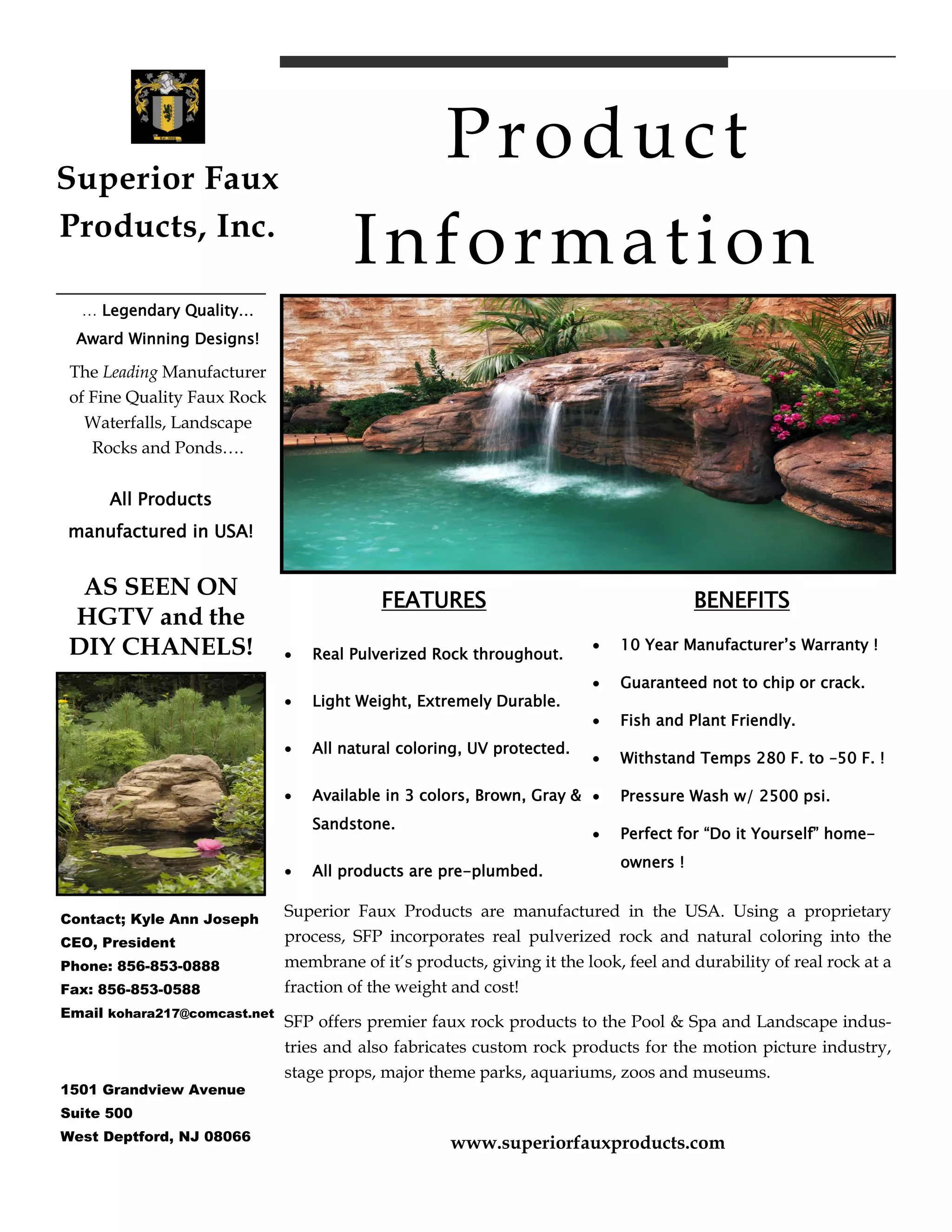 Superior Faux Products - Product Information | PDF