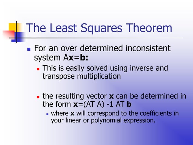 linear Algebra least squares | PPT