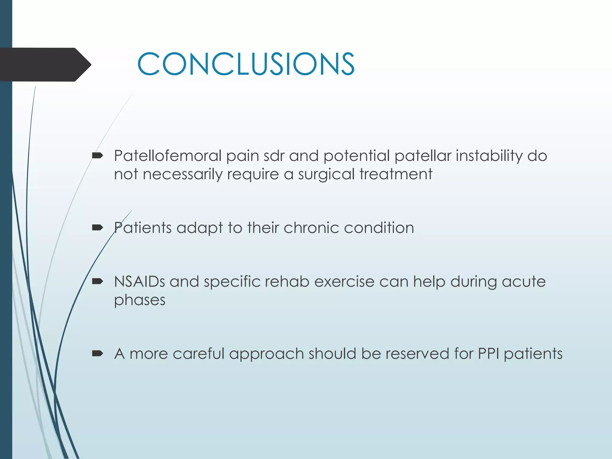 Patellofemoral pain and potential patellar instability | PPT