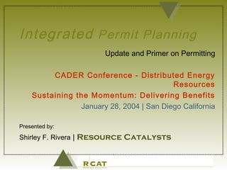 2004 January - Integrated Permit Planning | PPT
