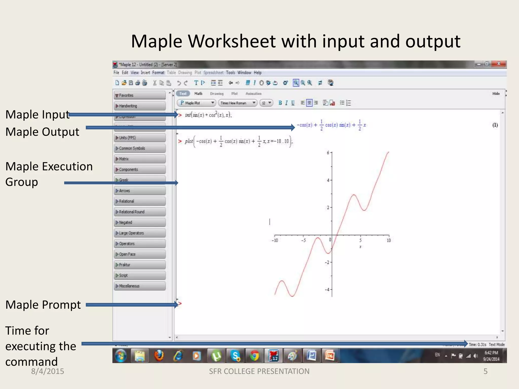 Mathematical Modeling With Maple | PPTX