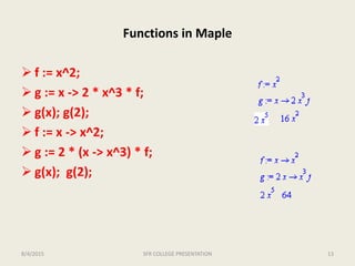 Mathematical Modeling With Maple | PPTX