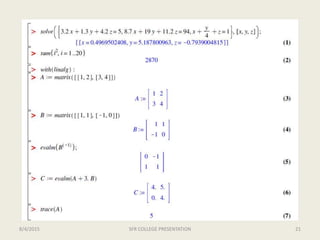 Mathematical Modeling With Maple | PPTX