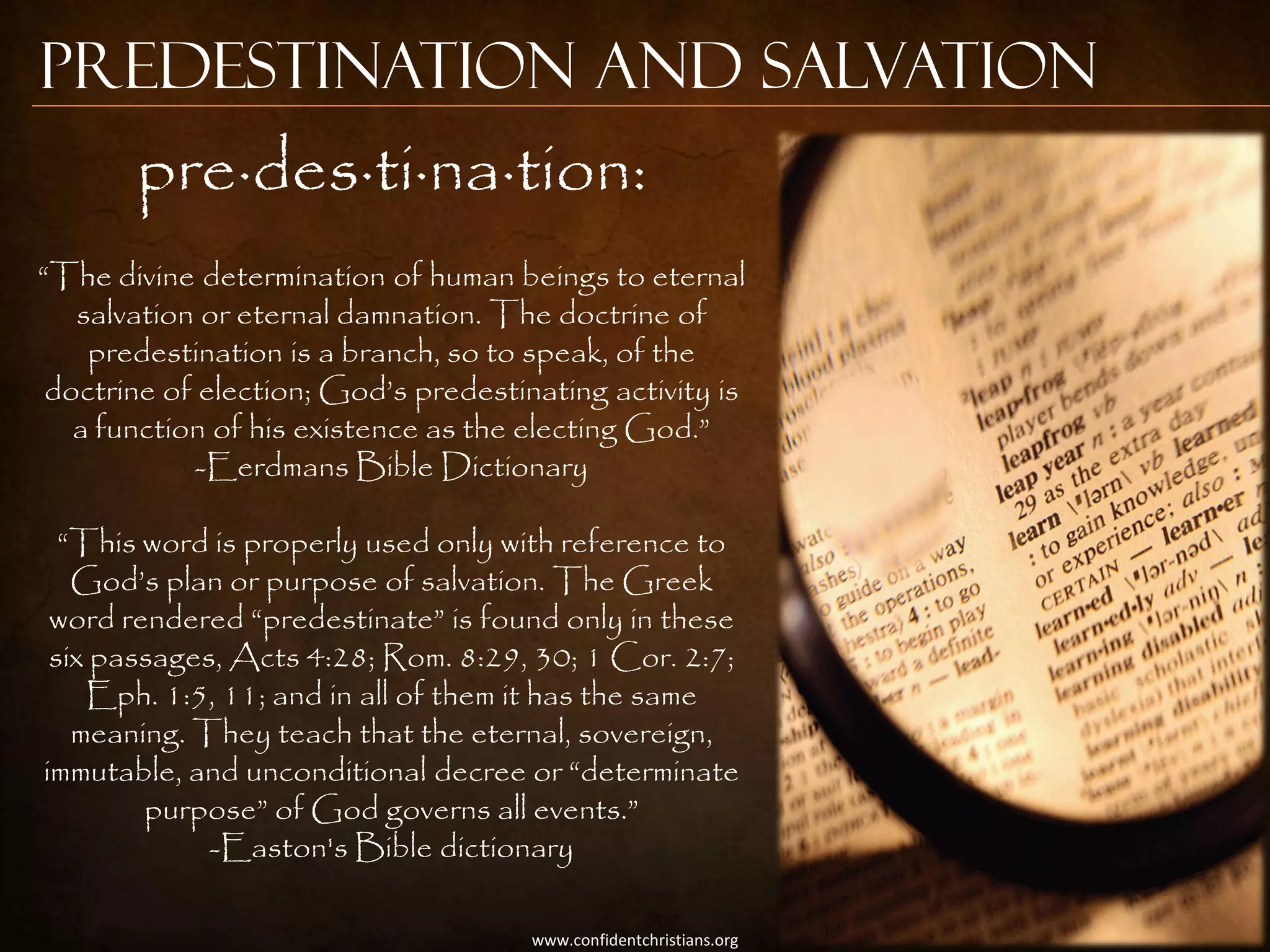 Sovereignty, Free Will, and Salvation - God's Sovereignty over ...