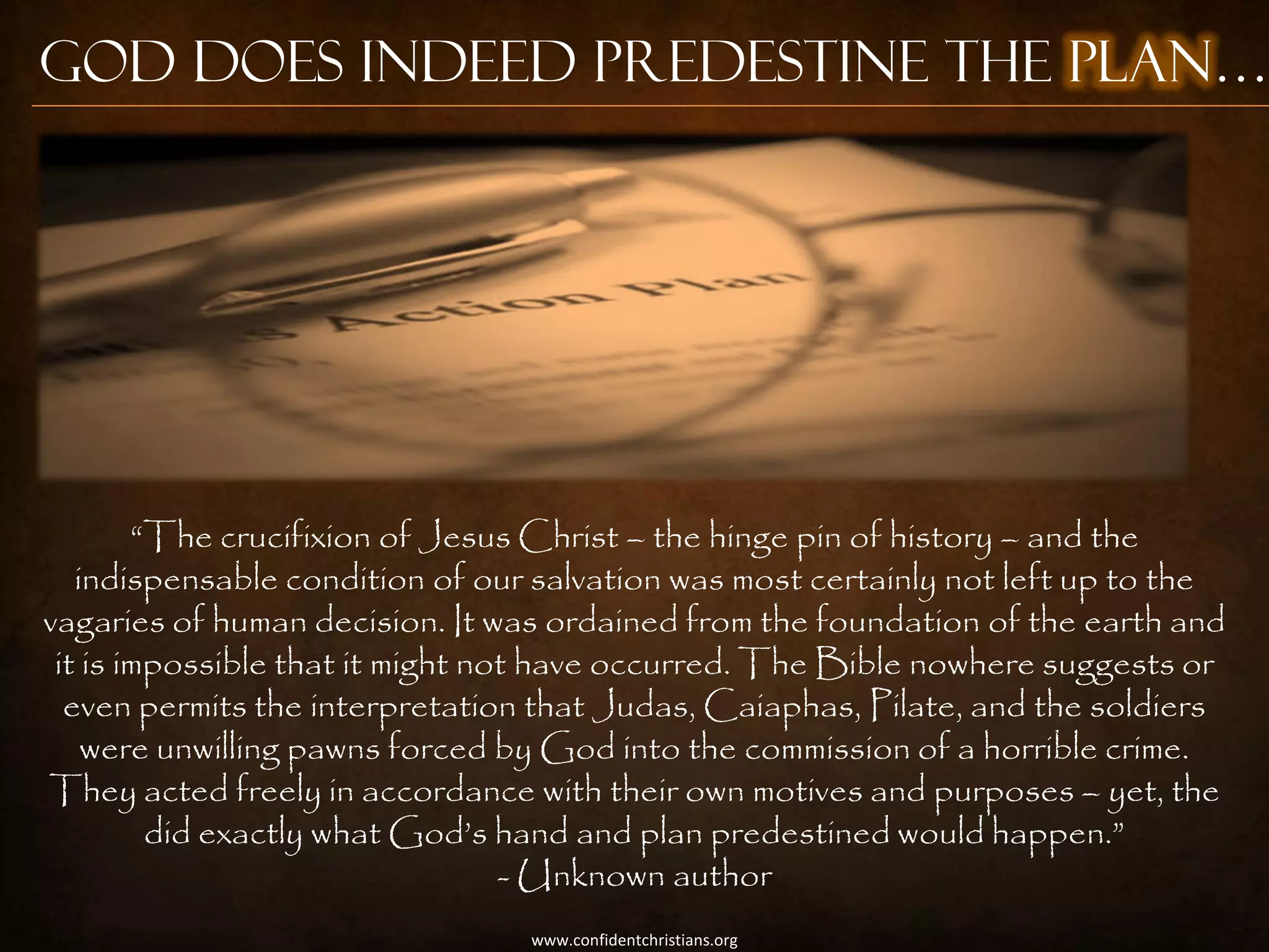 Sovereignty, Free Will, and Salvation - God's Sovereignty over ...