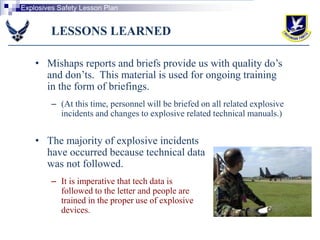 SFS CATMS Explosives Safety Lesson Plan | PPTX
