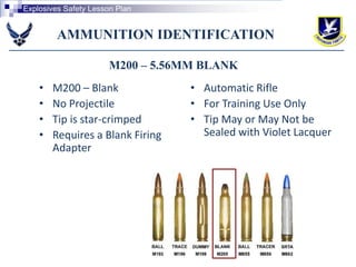 SFS CATMS Explosives Safety Lesson Plan | PPTX
