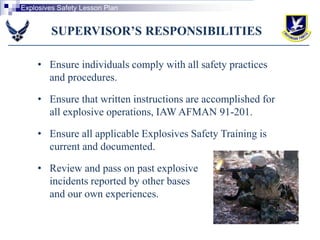SFS CATMS Explosives Safety Lesson Plan | PPTX