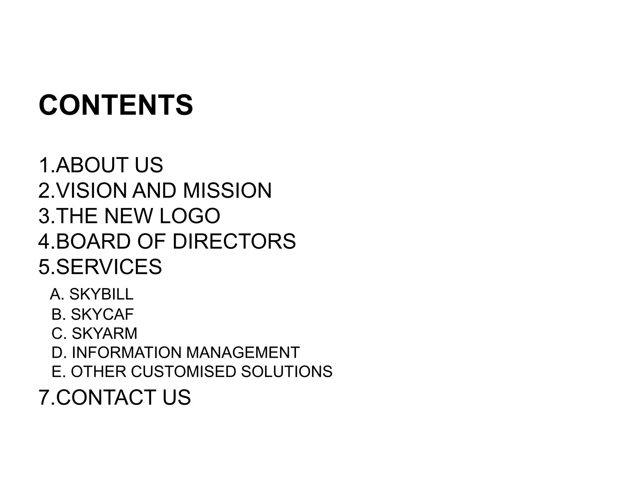 Sfs company profile ppt | PPTX