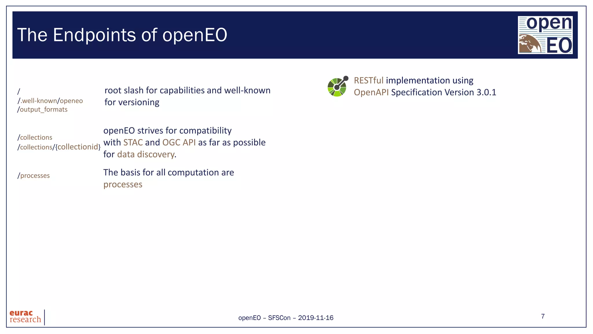 SFScon19 - Alexander Jacob - openEO | PPT