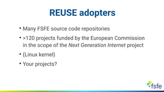 SFScon19 - Carmen Bianca Bakker - REUSE standardising copyright and licensing for humans and ...