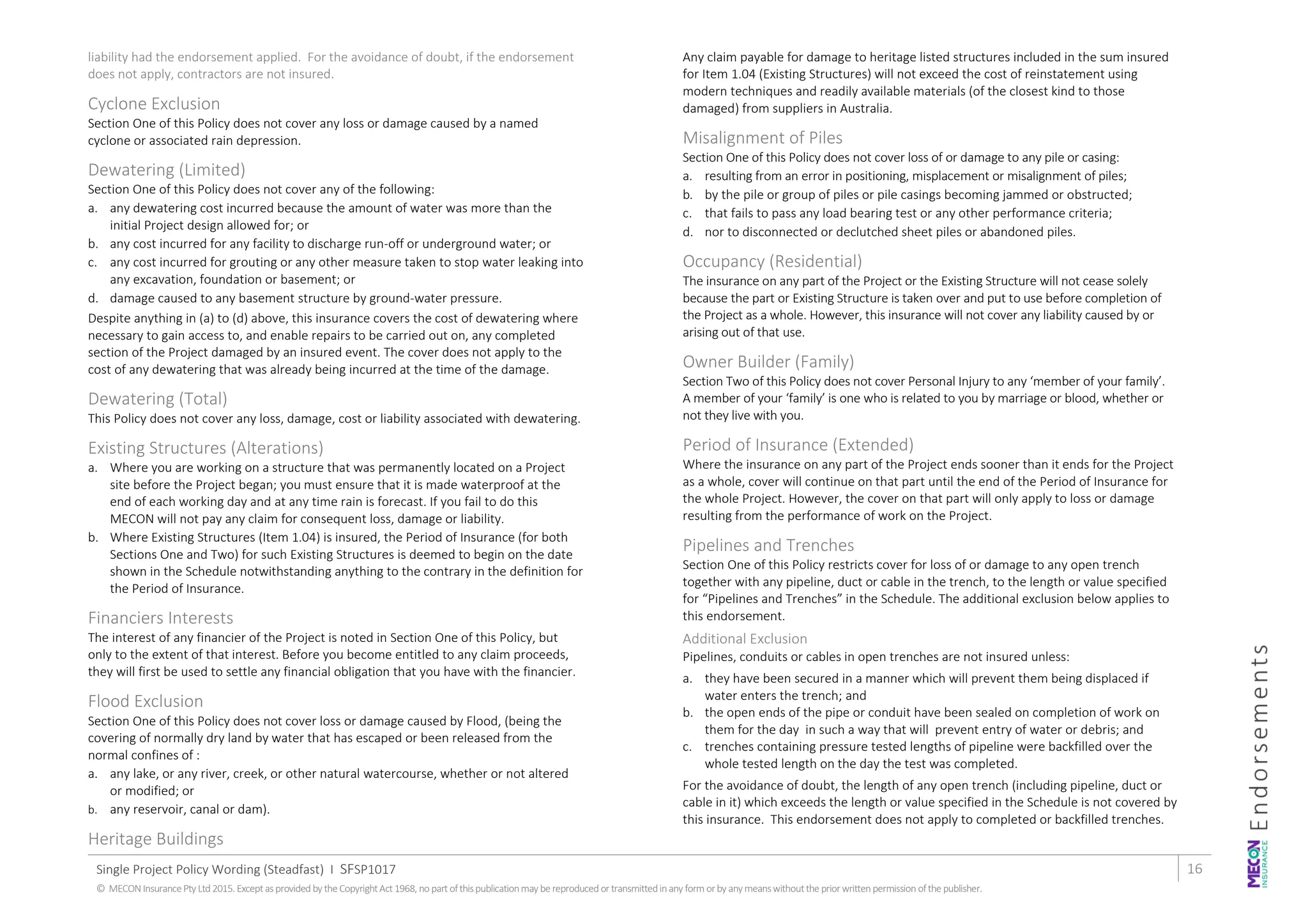 Steadfast Single Project Policy | PPT