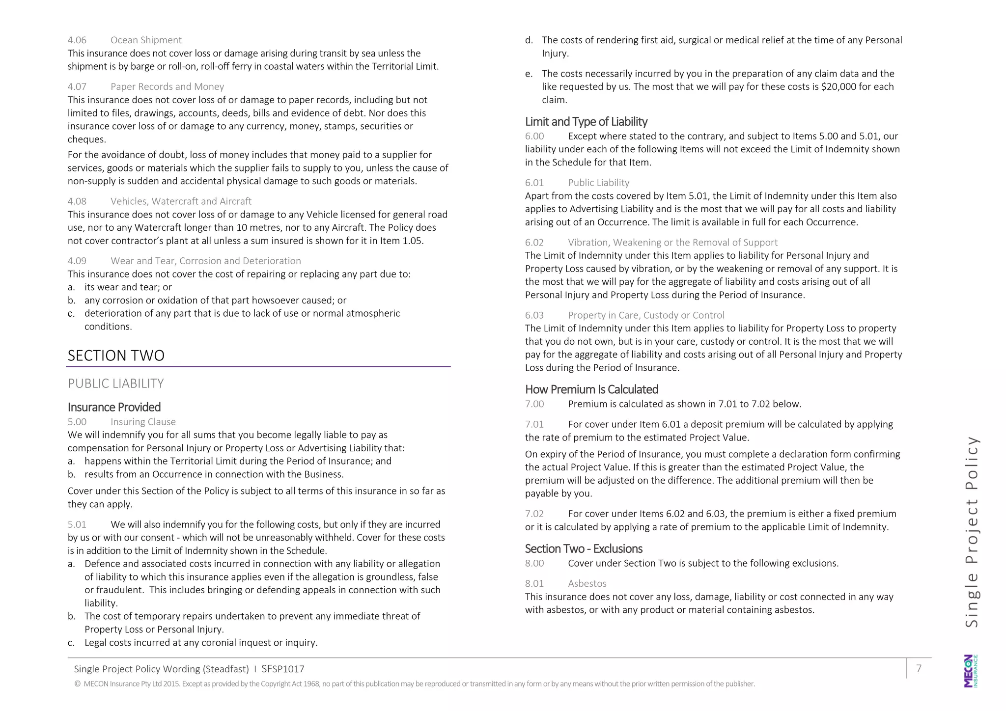 Steadfast Single Project Policy | PPT