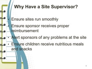 SFSP Site Supervisor Training.ppt