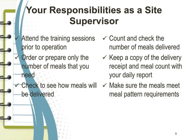 SFSP Site Supervisor Training.ppt