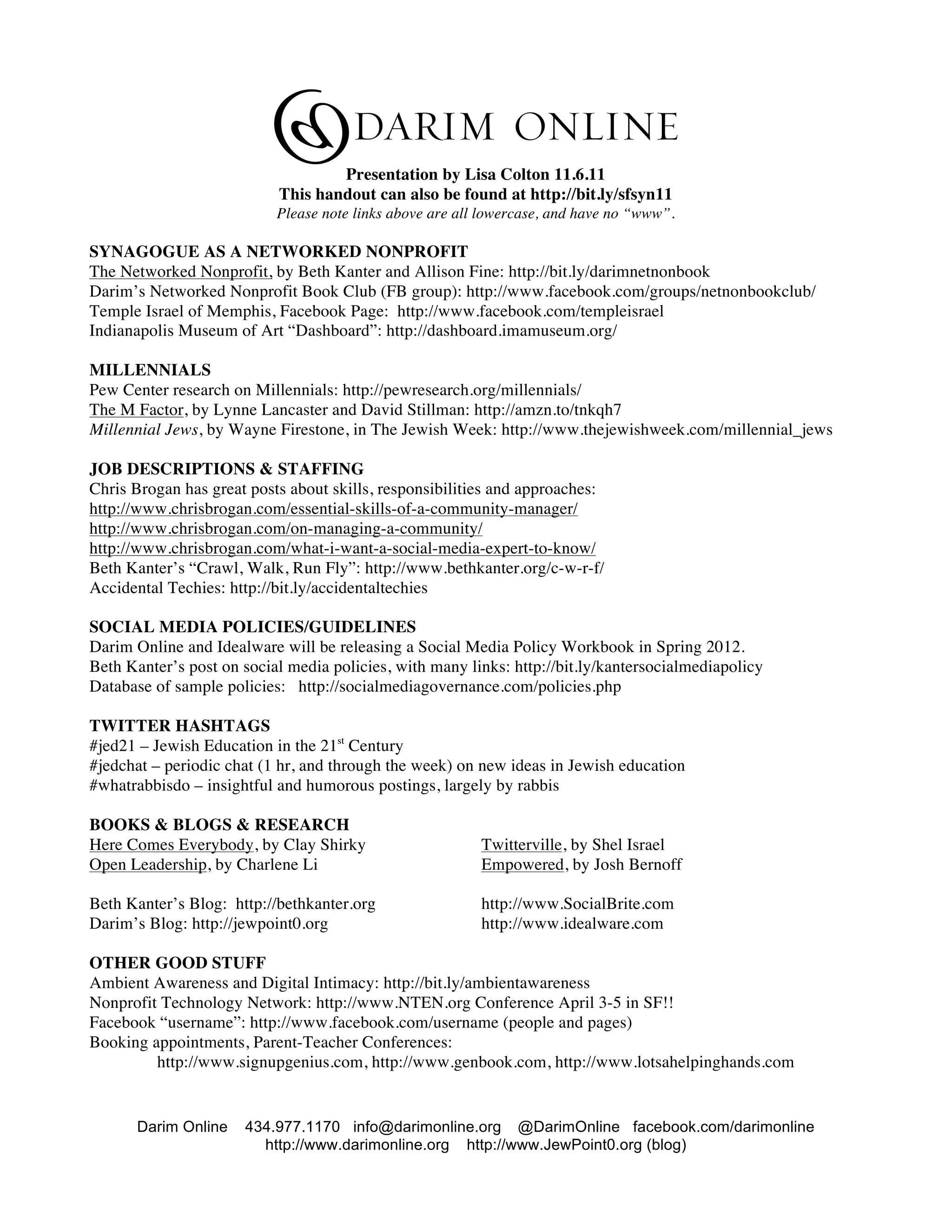 SF Synagogue Workshop Handout | PDF