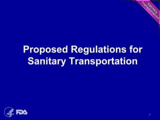 Sanitary Transportation of Human and Animal Food | PPT