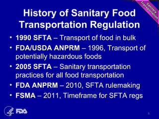 Sanitary Transportation of Human and Animal Food | PPT