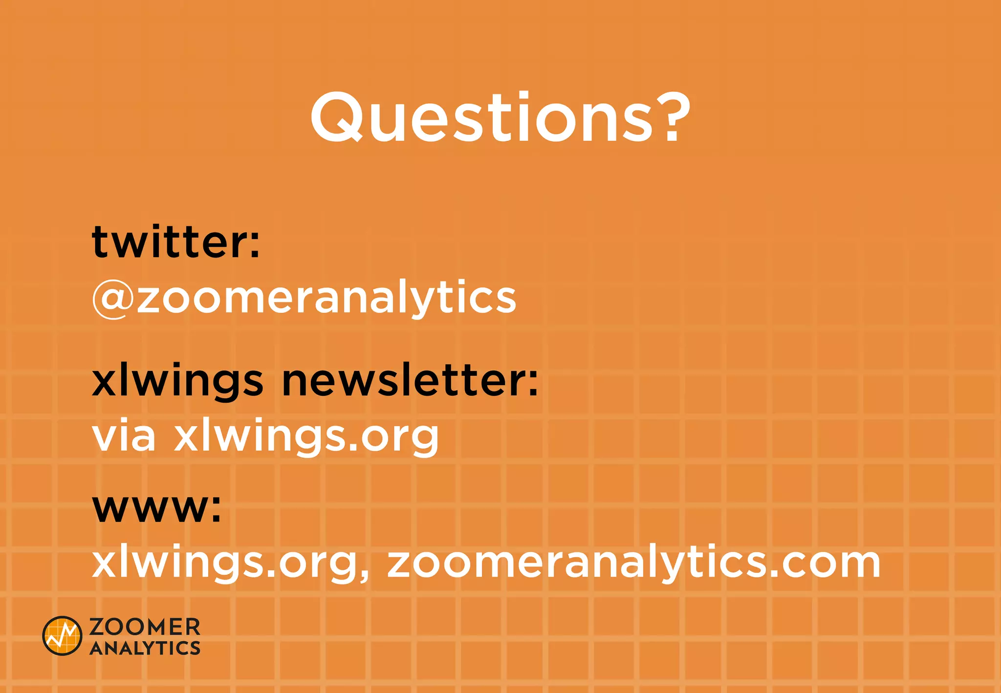 xlwings Presentation (Excel & Python) Swiss FinteCH event | PPT