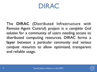 Geant4 physics validation on the GRID | PPT | Free Download