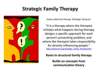 Strategic Family Therapy | PPT | Free Download