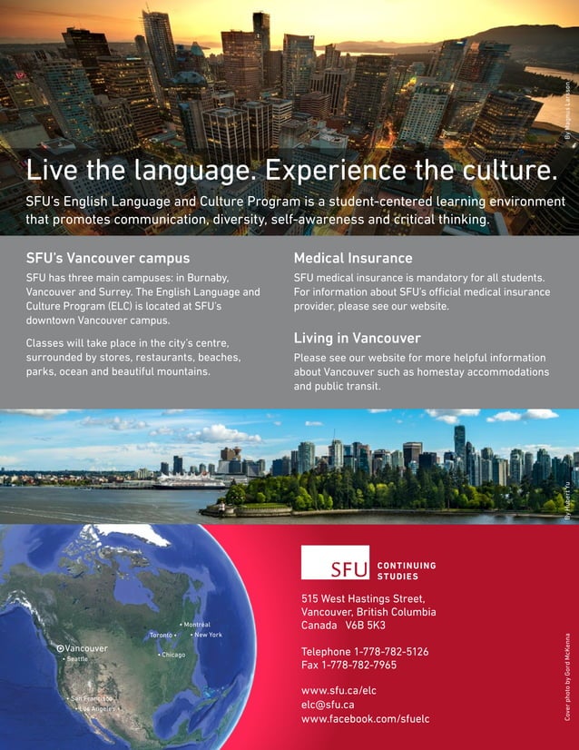 Sfu english language and culture immersion programs | PDF