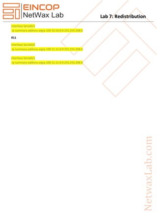 Eincop Netwax Lab: Redistribution | PDF