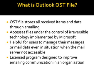 OST to PST Conversion | PPT