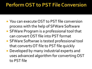 OST to PST Conversion | PPT