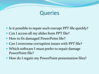 How to Repair PPT Files | PPT
