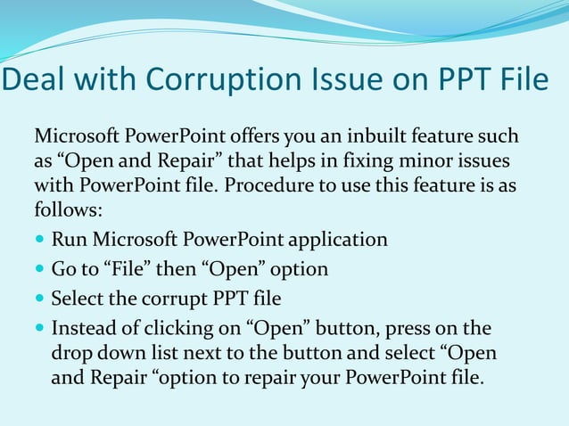 How to Repair PPT Files | PPT