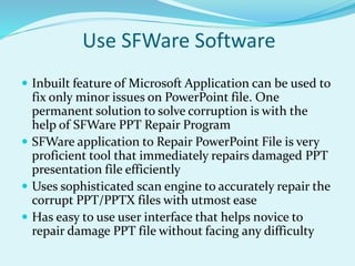 How to Repair PPT Files | PPT