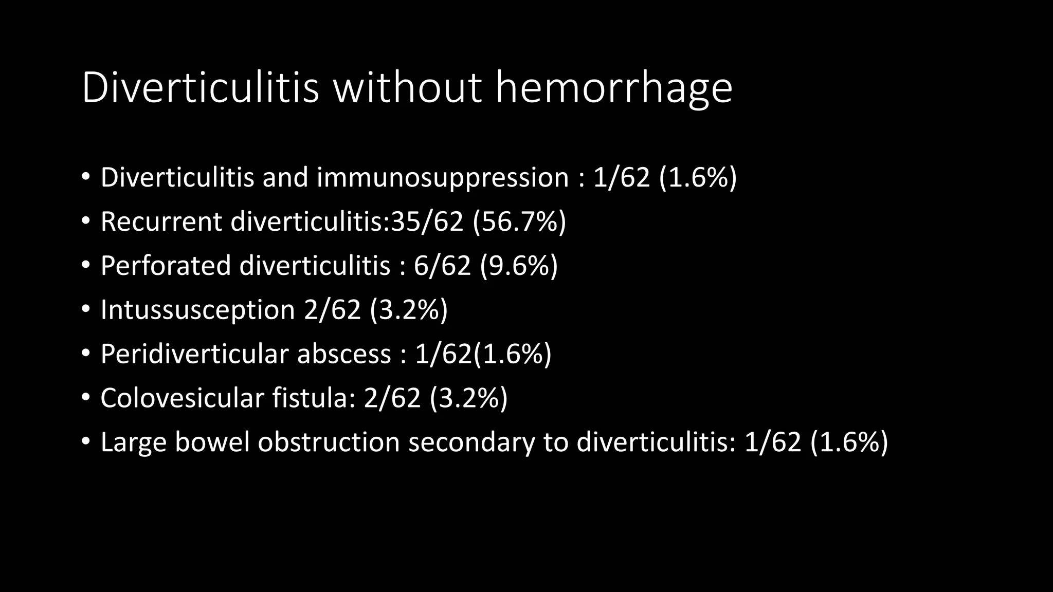 Diverticular disease and coloectomy. | PPTX