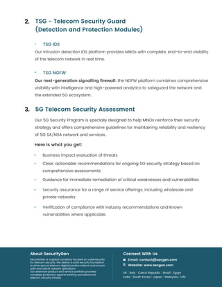 Unlock the Future: SecurityGen's 5G Standalone Solutions | PDF