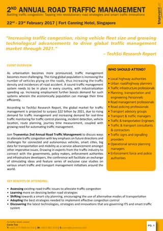 2nd Annual Road Traffic Management , Singapore | PDF