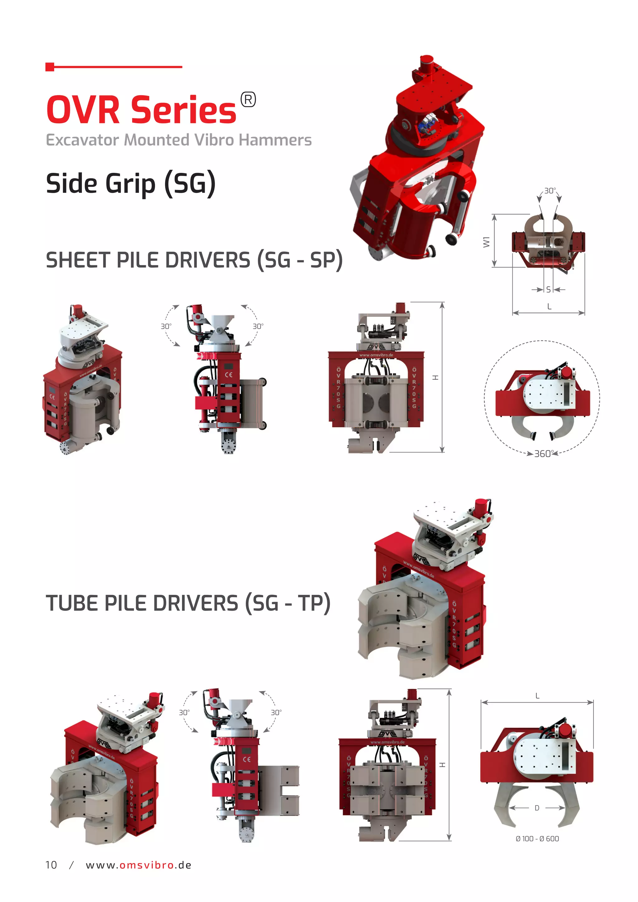 Side Grip Vibro Hammer - OMS Pile Driving Equipment | PDF