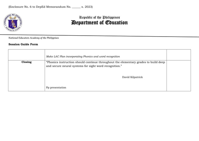 SG-PHONICS-WORD-RECOGNITION SLAC SESSION-1.docx | Educational ...
