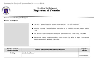 SG-PHONICS-WORD-RECOGNITION SLAC SESSION-1.docx | Educational ...