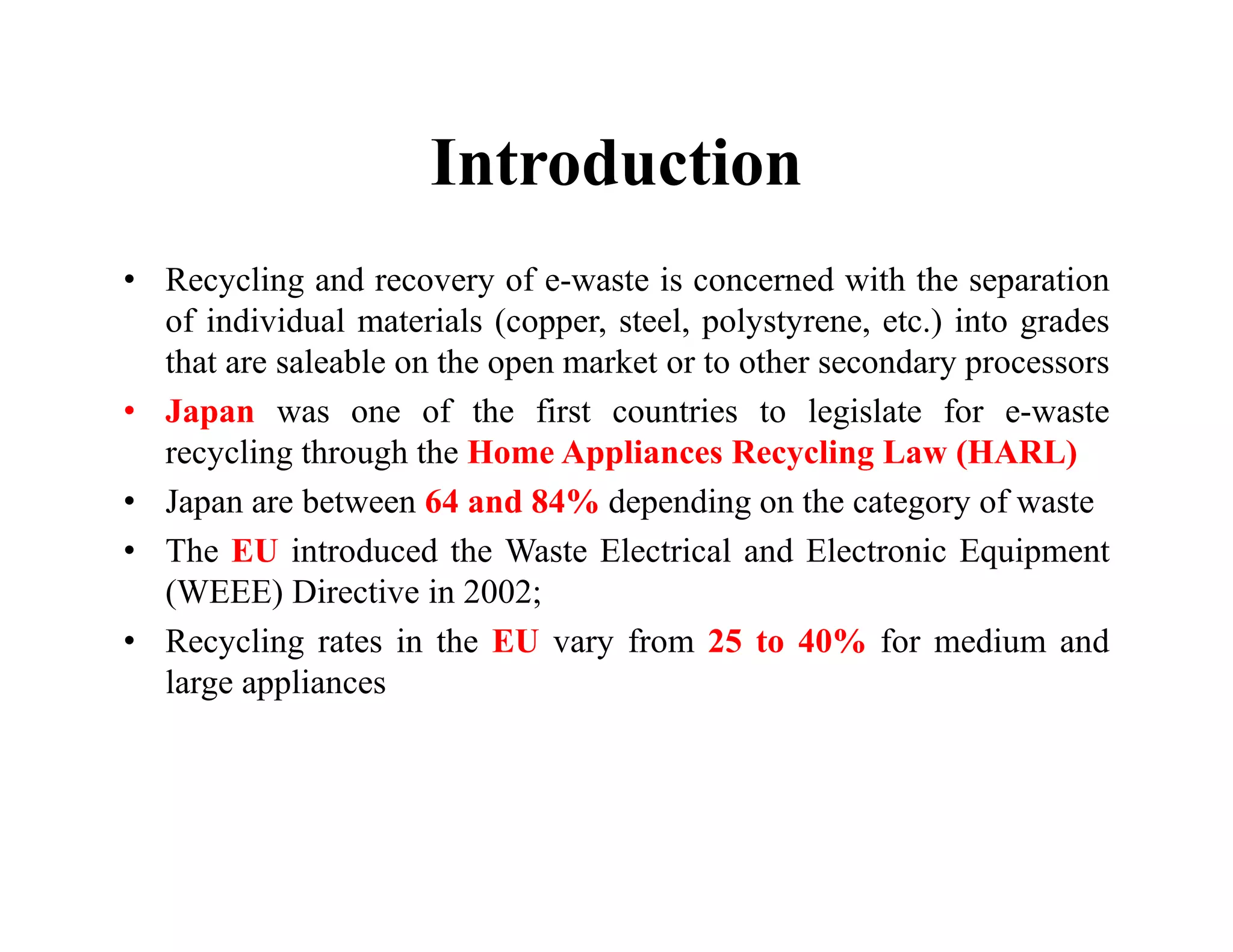 E-Waste Management-Recycling&Recovery | PDF