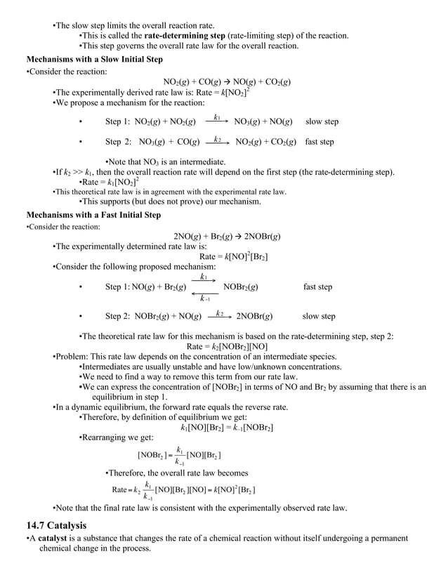 AP Chemistry Study Guide- Kinetics | PDF | Chemistry | Science