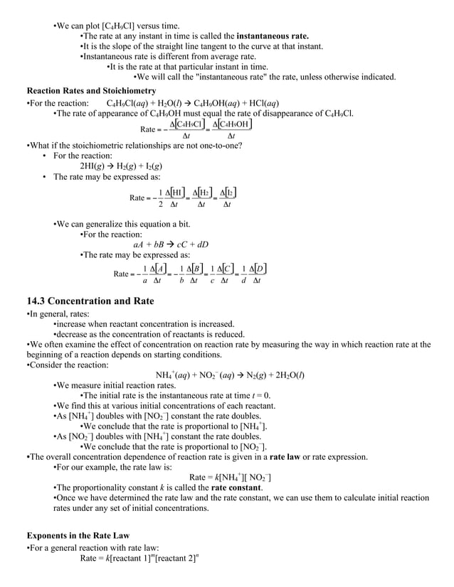 AP Chemistry Study Guide- Kinetics | PDF