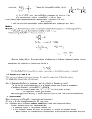 AP Chemistry Study Guide- Kinetics | PDF