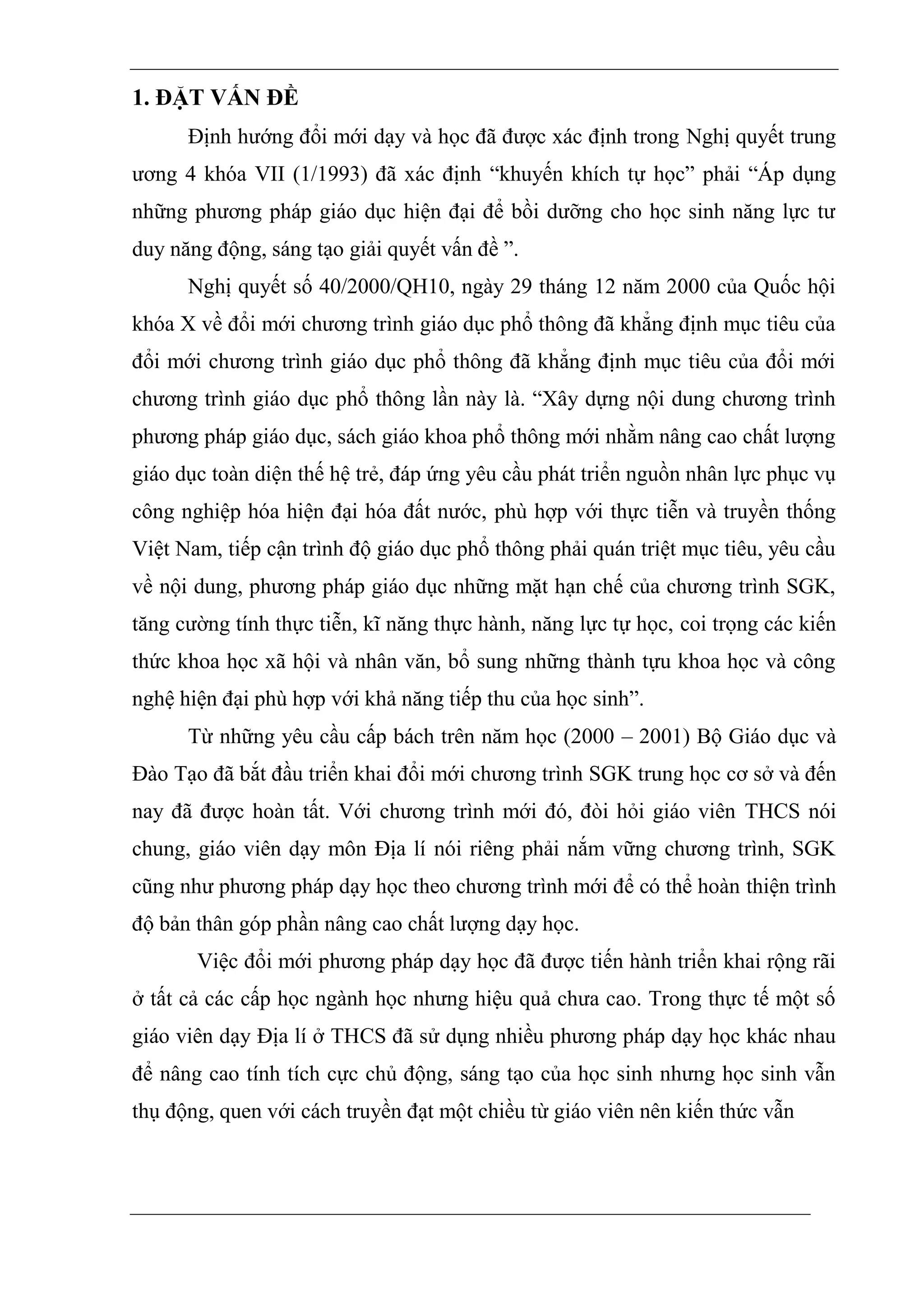 9 Bai Mau Sang Kien Kinh Nghiem Dia Li 8 Theo Chuong trinh GDPT 2018 | PDF