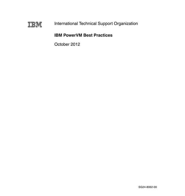 IBM PowerVM Best Practices | PDF | Operating Systems | Computer Software and Applications
