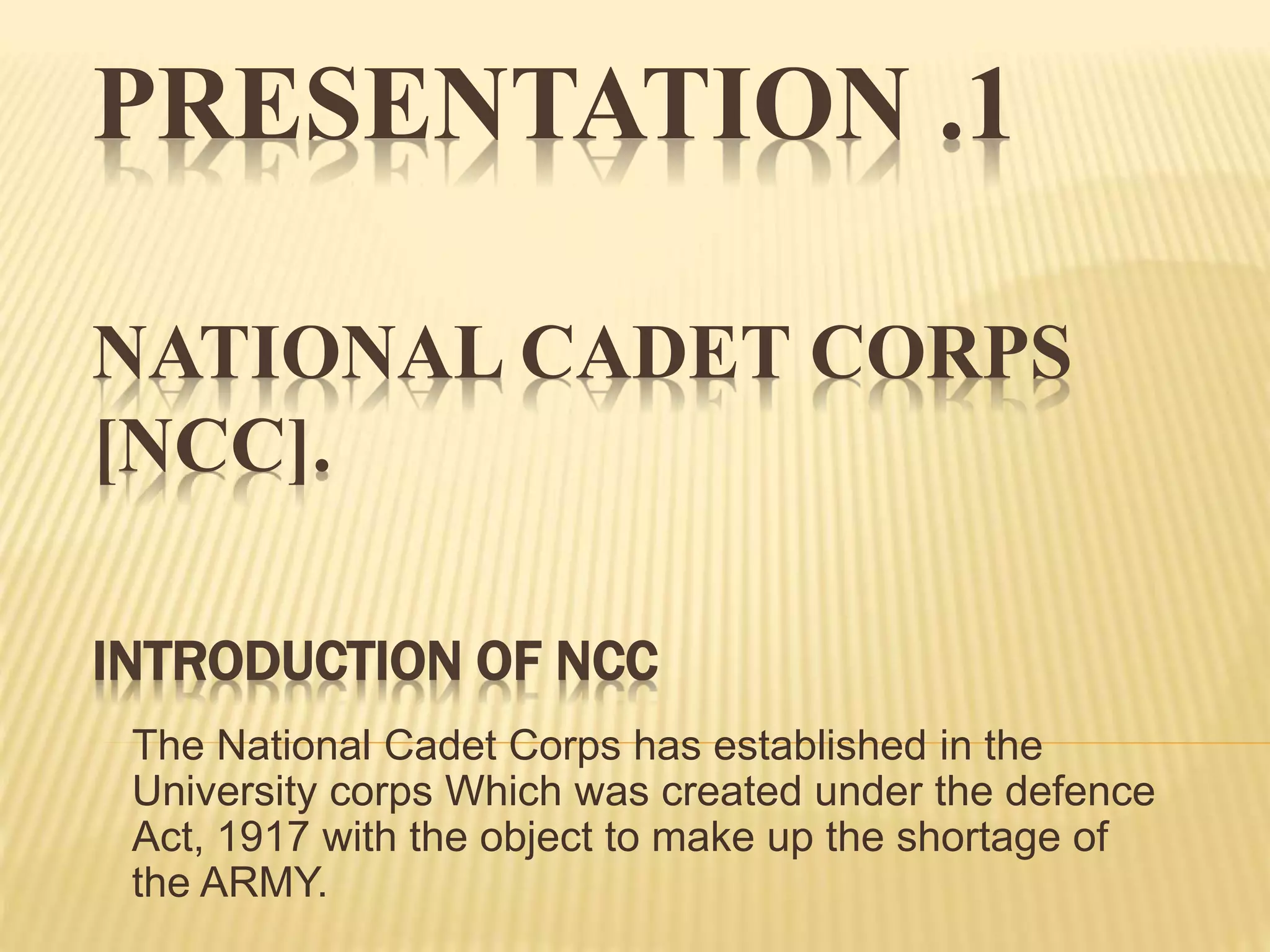 Ncc & nss powerpoint presentation | PPTX
