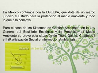 Marco Jurídico Regulatorio Ley General del Equilibrio Ecológico y la ...